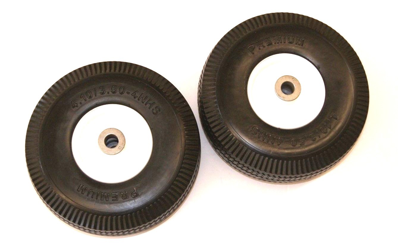 REPL Toro 2 PK. TORO 105-3471 FLAT FREE WHEELS 4.10/3.50-4