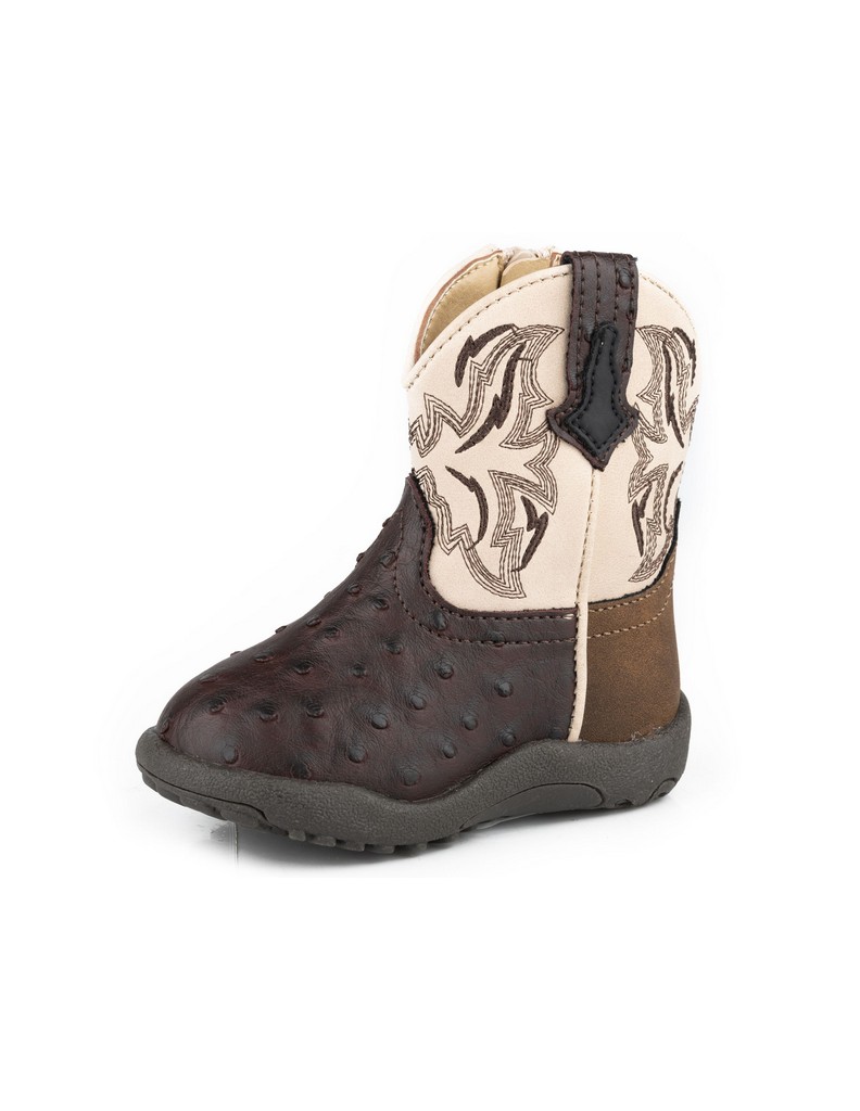 Roper Western Boots Boys Dalton Zip Brown 09-016-1900-3369 BR