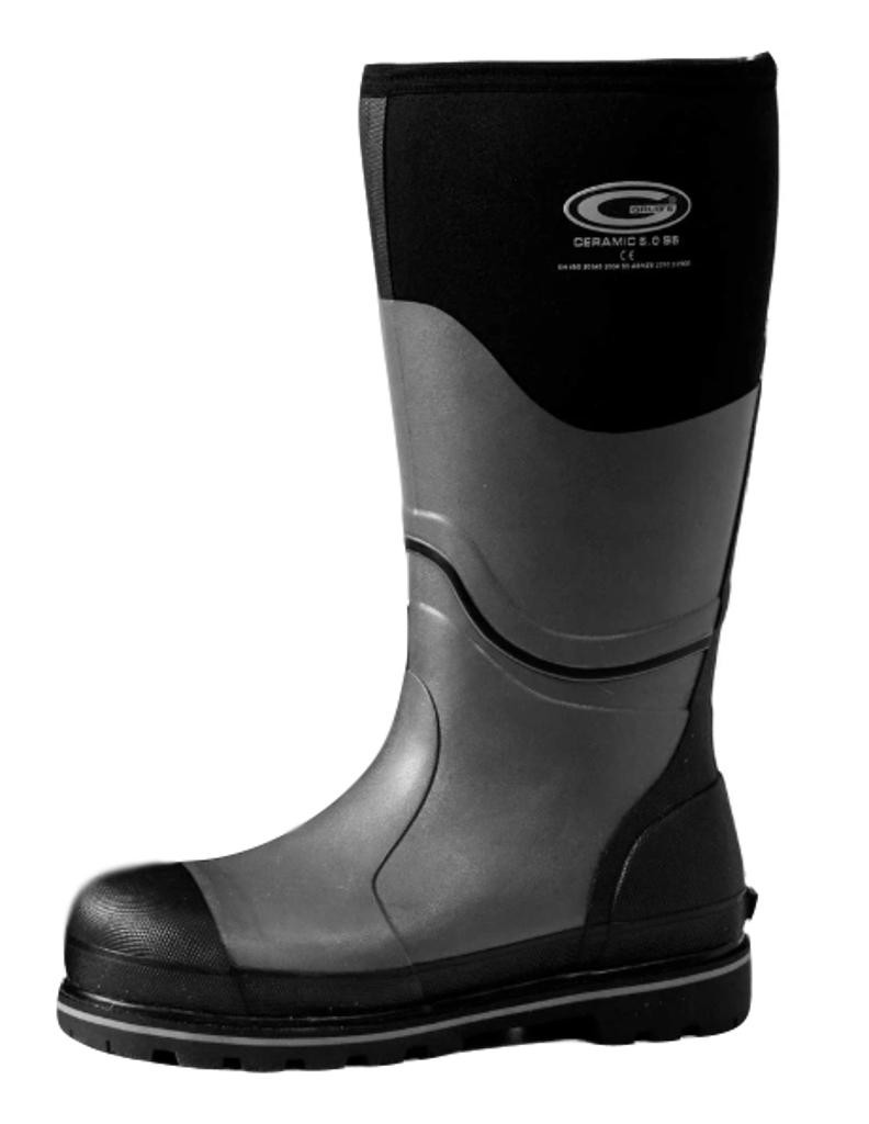 GRUBS Work Boots Mens Ceramic 5.0 Waterproof Black Charcoal CER-444H