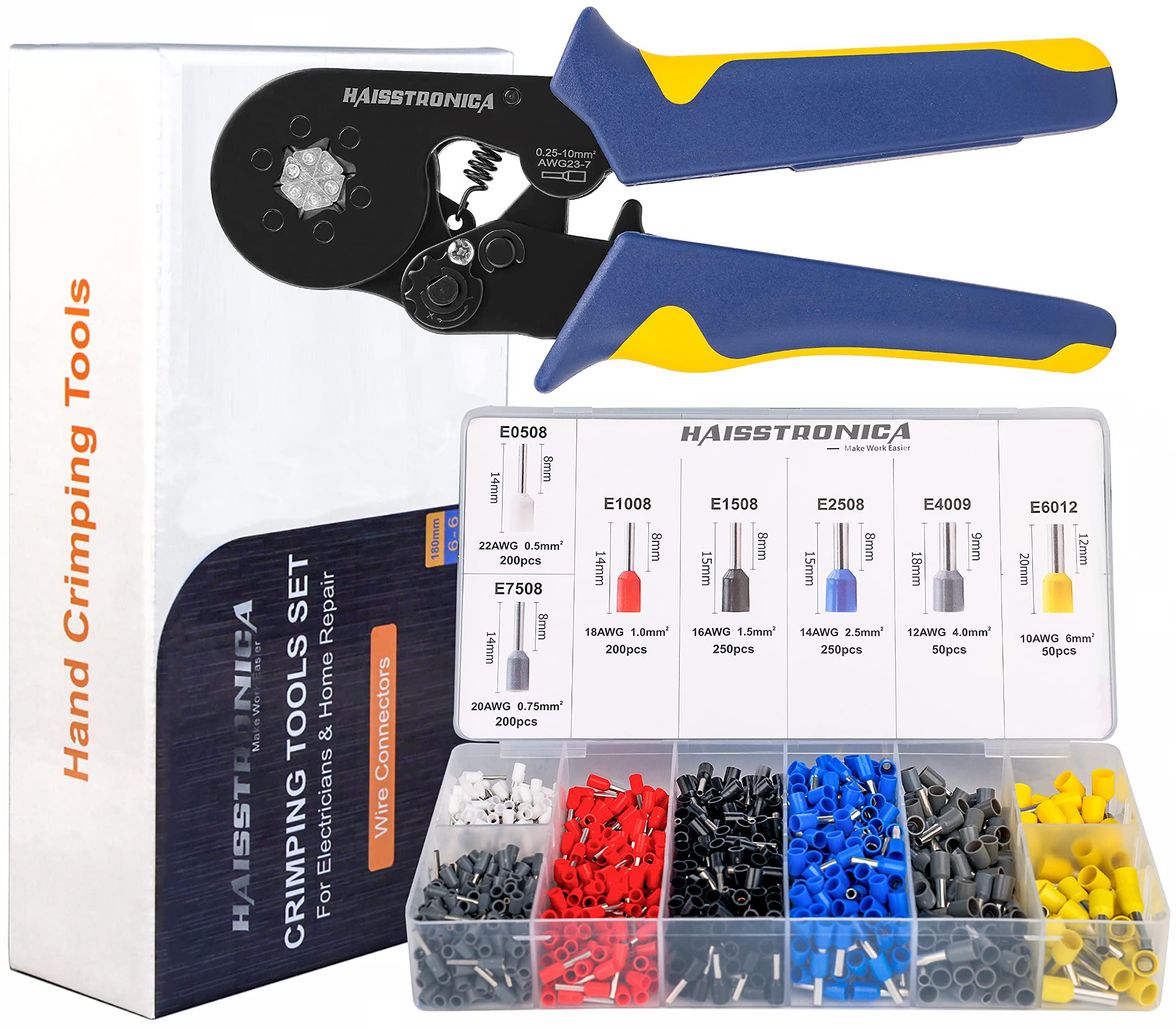 HAISSTRONICA haisstronica ferrule crimping tool kit,self-adjusting ...