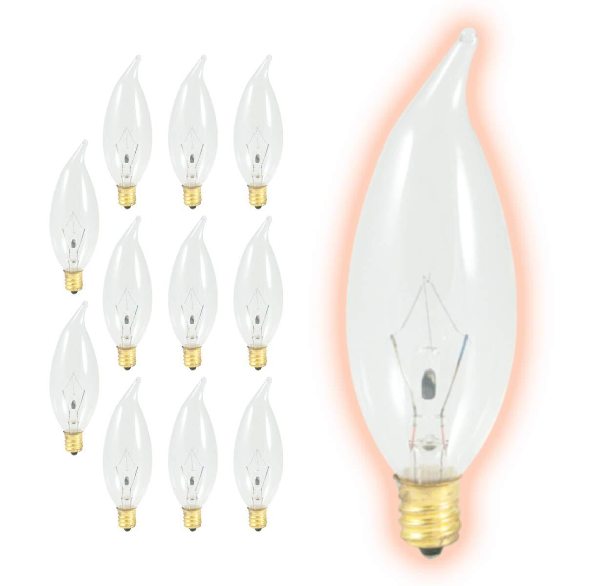 GoodBulb goodbulb 15 watt flame tip candelabra light bulbs | ca10 clear ...