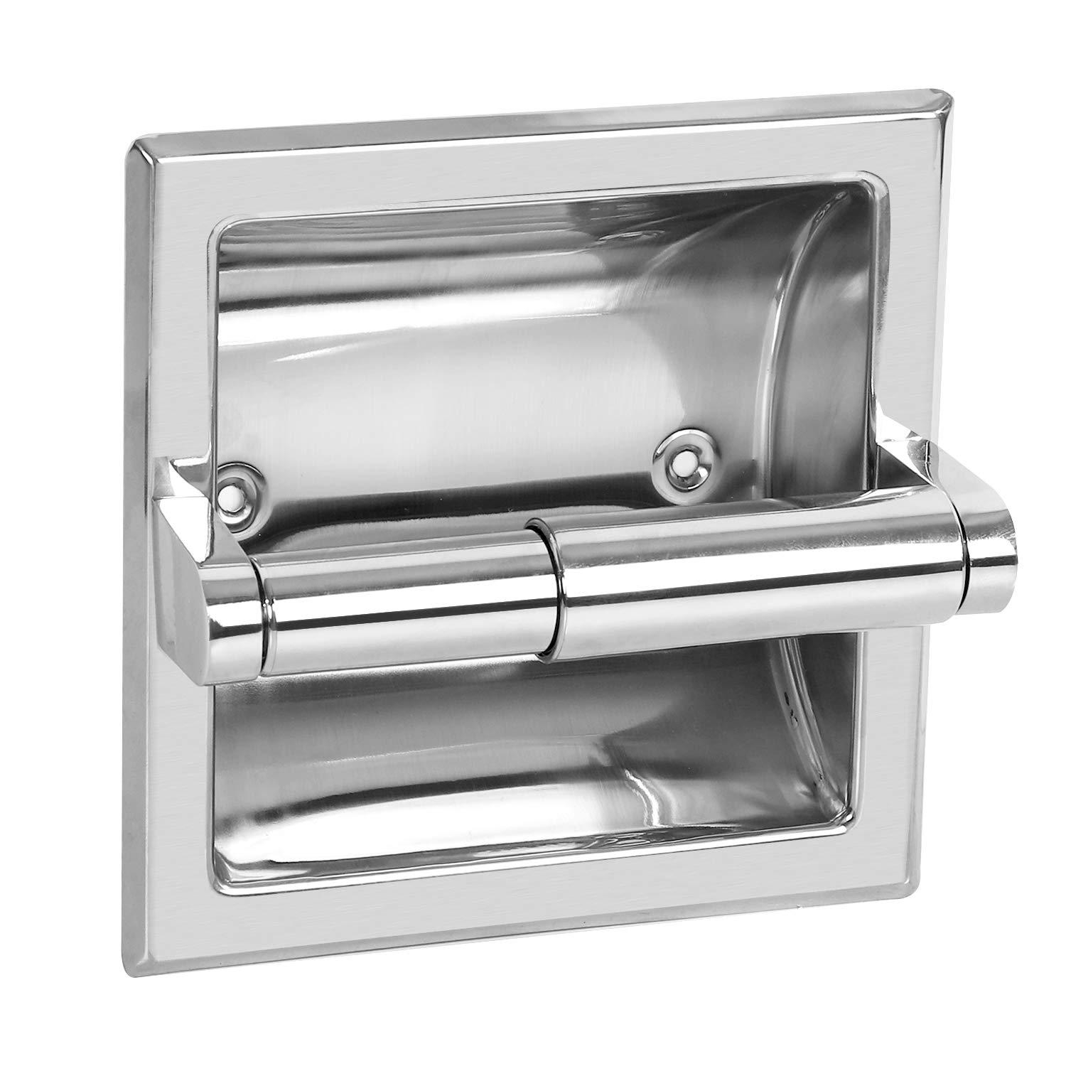KEILEOHO Recessed Toilet Paper Holder Keileoho 2 Pack Mirror Finish keileoho-recessed-toilet-paper-holder-keileoho-2-pack-mirror-finish