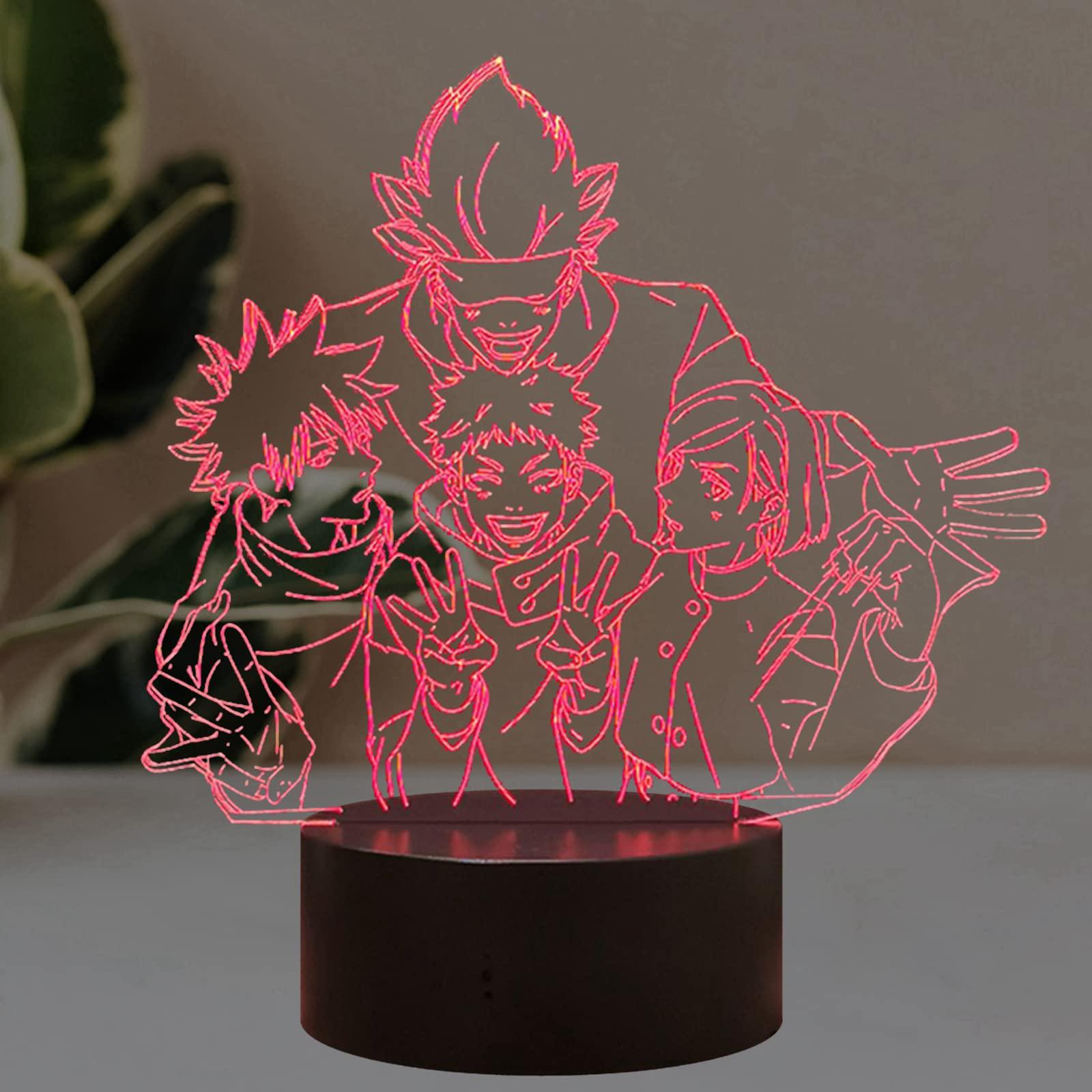 Laysinly laysinly anime gojo satoru 3d night light, yuji itadori led ...