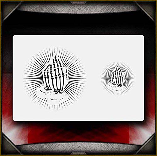 AirSick Stencils praying hands 2 airsick airbrush stencil template