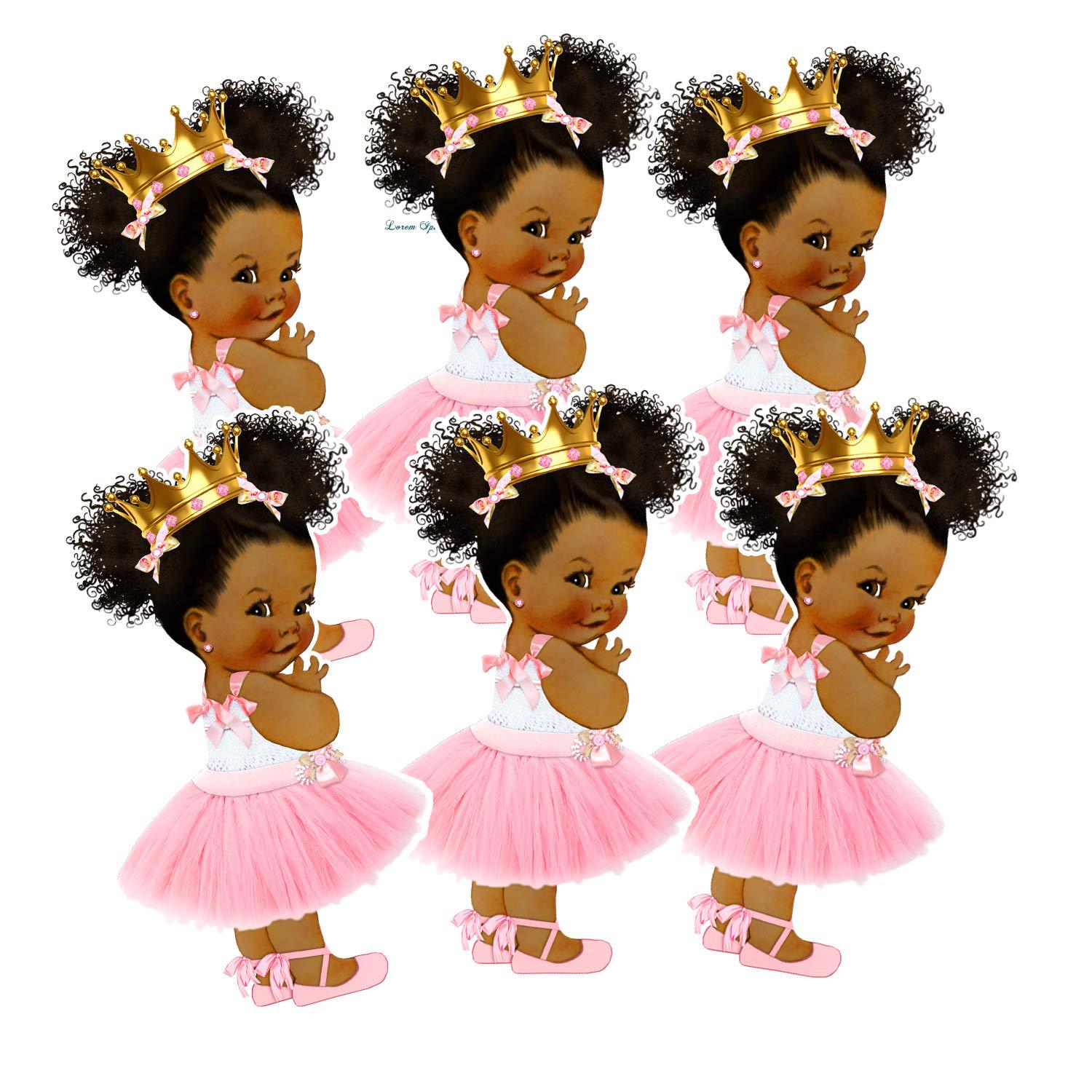 ArtPaperWonders baby princess party cut-outs, african american princess ...