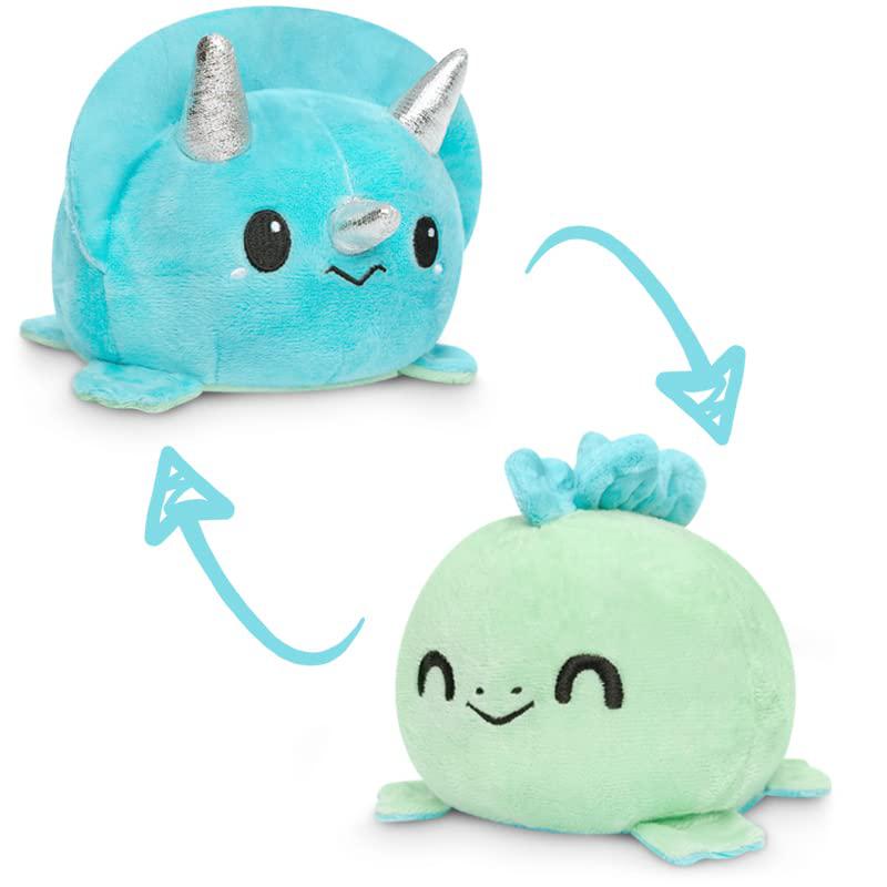 teeturtle - the original reversible dinosaur plushie - blue + green ...