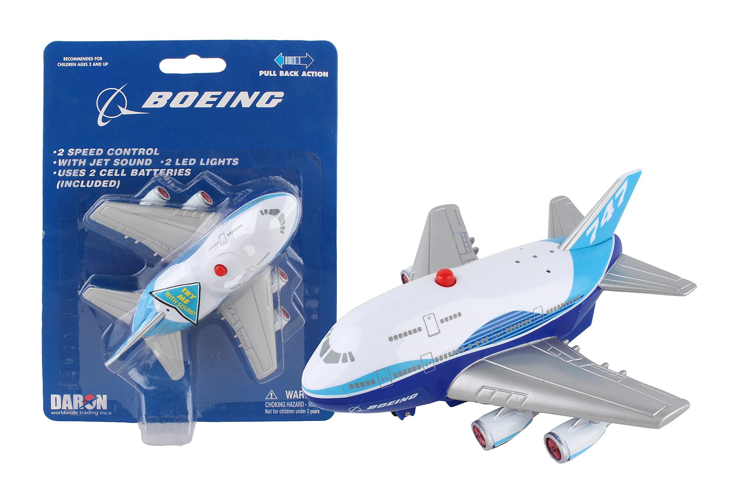 daron boeing pullback toy with lights and sound