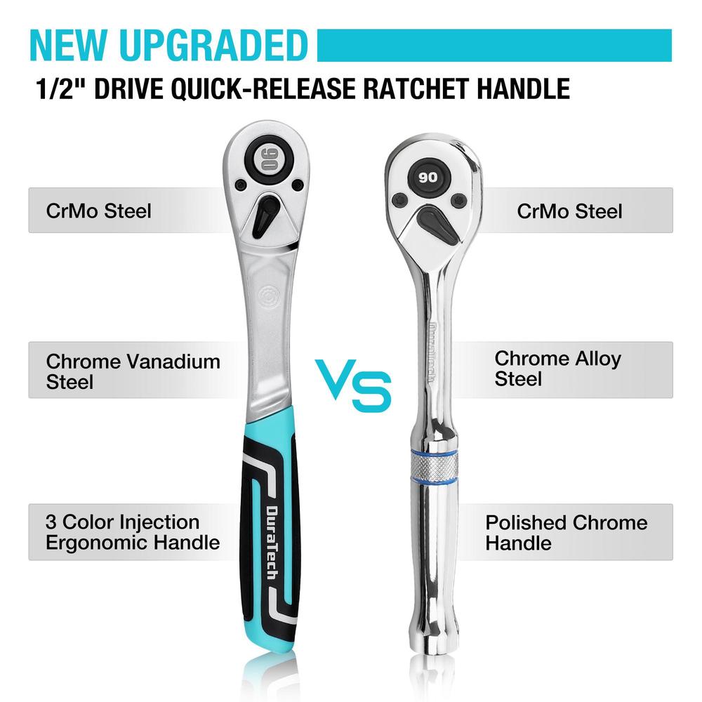 duratech 1/2-inch drive ratchet, 90-tooth quick-release ratchet wrench ... duratech 1/2-inch drive ratchet, 90-tooth quick-release ratchet wrench ...