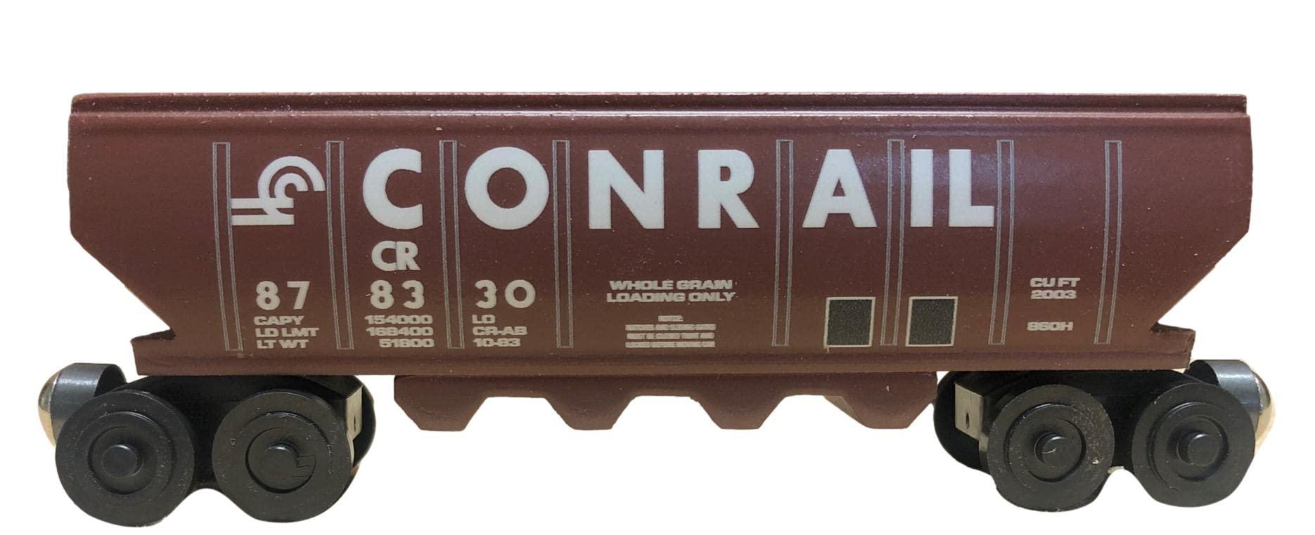 whittle shortline railroad conrail brown trinity covered hopper wooden ...