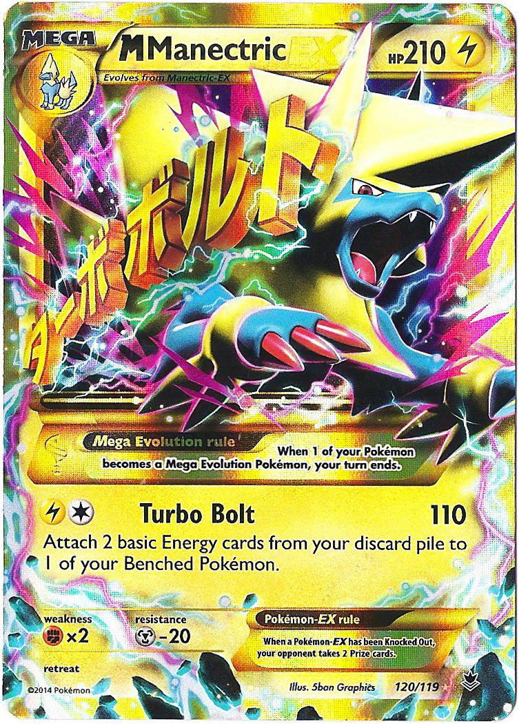 pokemon m manectric ex card xy phantom forces 120/119