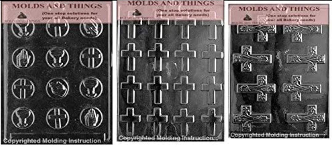 MOLDS AND THINGS fancy cross chocolate candy mold, bite size crosses ...