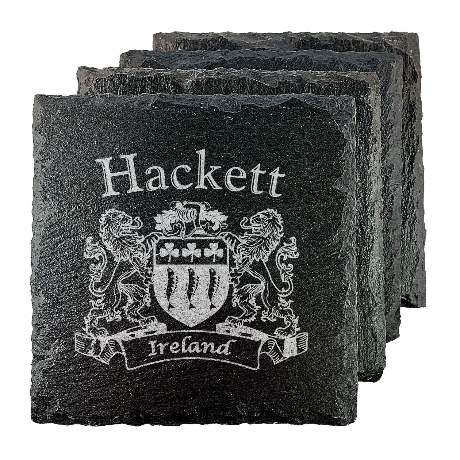 Irish Rose Gifts hackett irish coat of arms slate coasters - set of 4