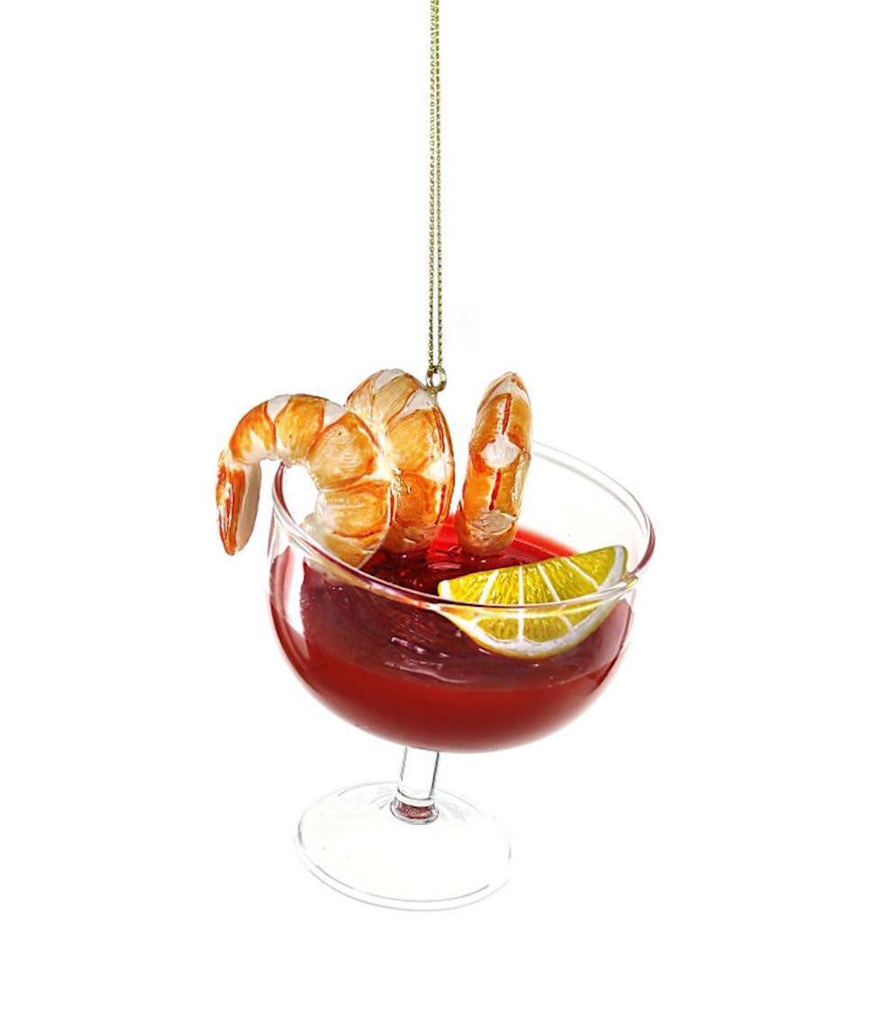 the bridge collection shrimp cocktail ornament - glass prawn cocktail ...