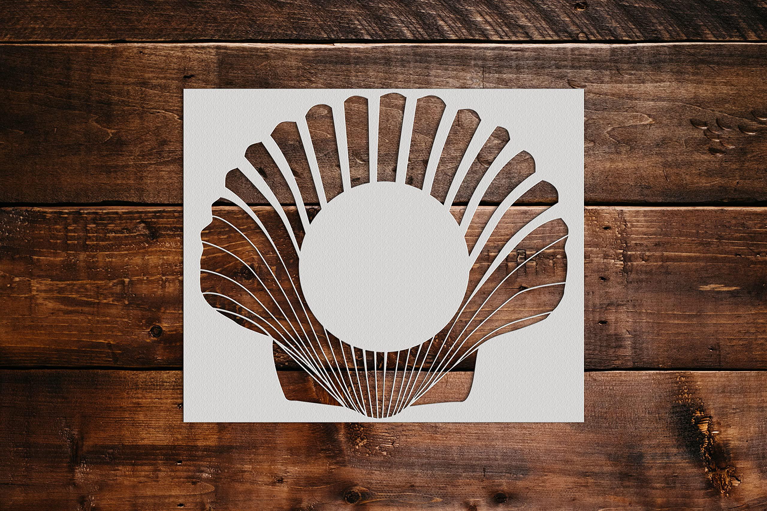 seashell stencil for wall
