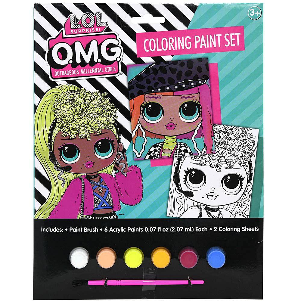l.o.l. surprise! omg coloring paint set - entertaining lol surprise ...