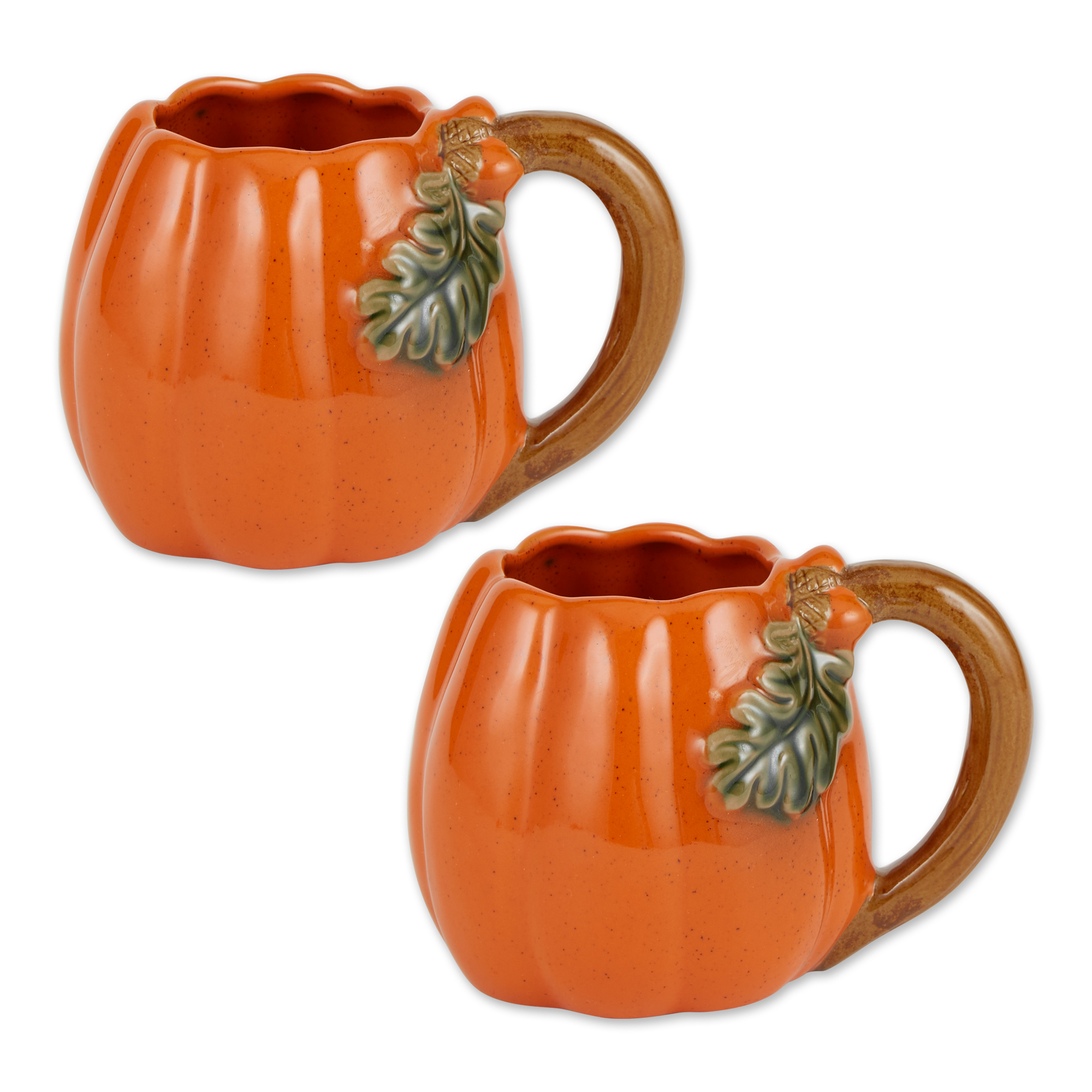 DII Happy Fall Pumpkin Ceramic Mug (Set Of 2)