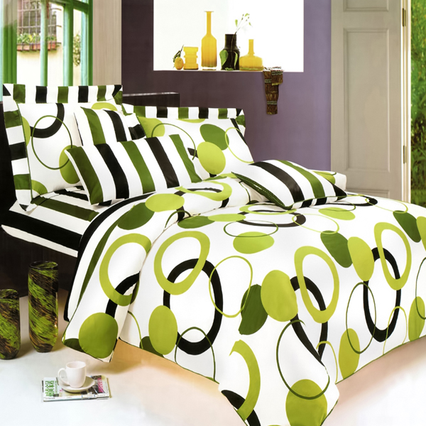 lime green bedspread