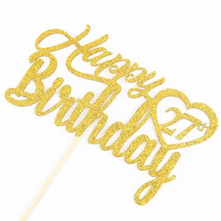 Nanvin Gold Glitter Happy 27th Birthday Cake Topper Hello 27 Cheers nanvin-gold-glitter-happy-27th-birthday-cake-topper-hello-27-cheers