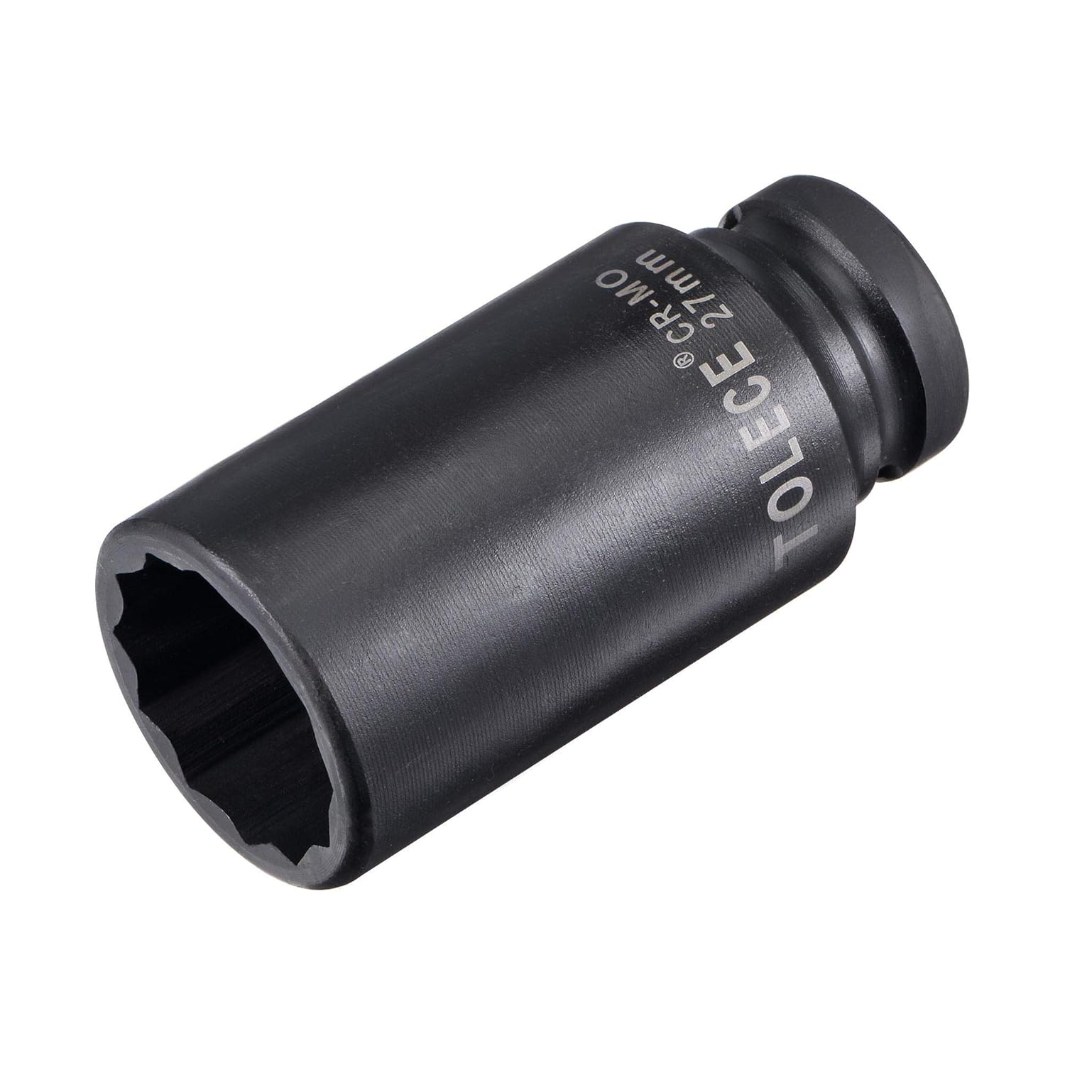 UXCELL Uxcell 1/2-Inch Drive 27Mm 12-Point Deep Impact Socket, Cr-Mo Steel 78Mm Length, Metric Sizes
