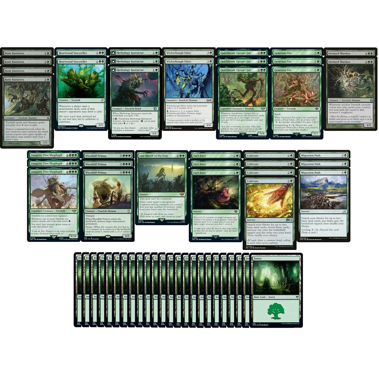 Great Choice Products Elite Ent Treefolk Deck - Mono Green - Lotr Lord ...