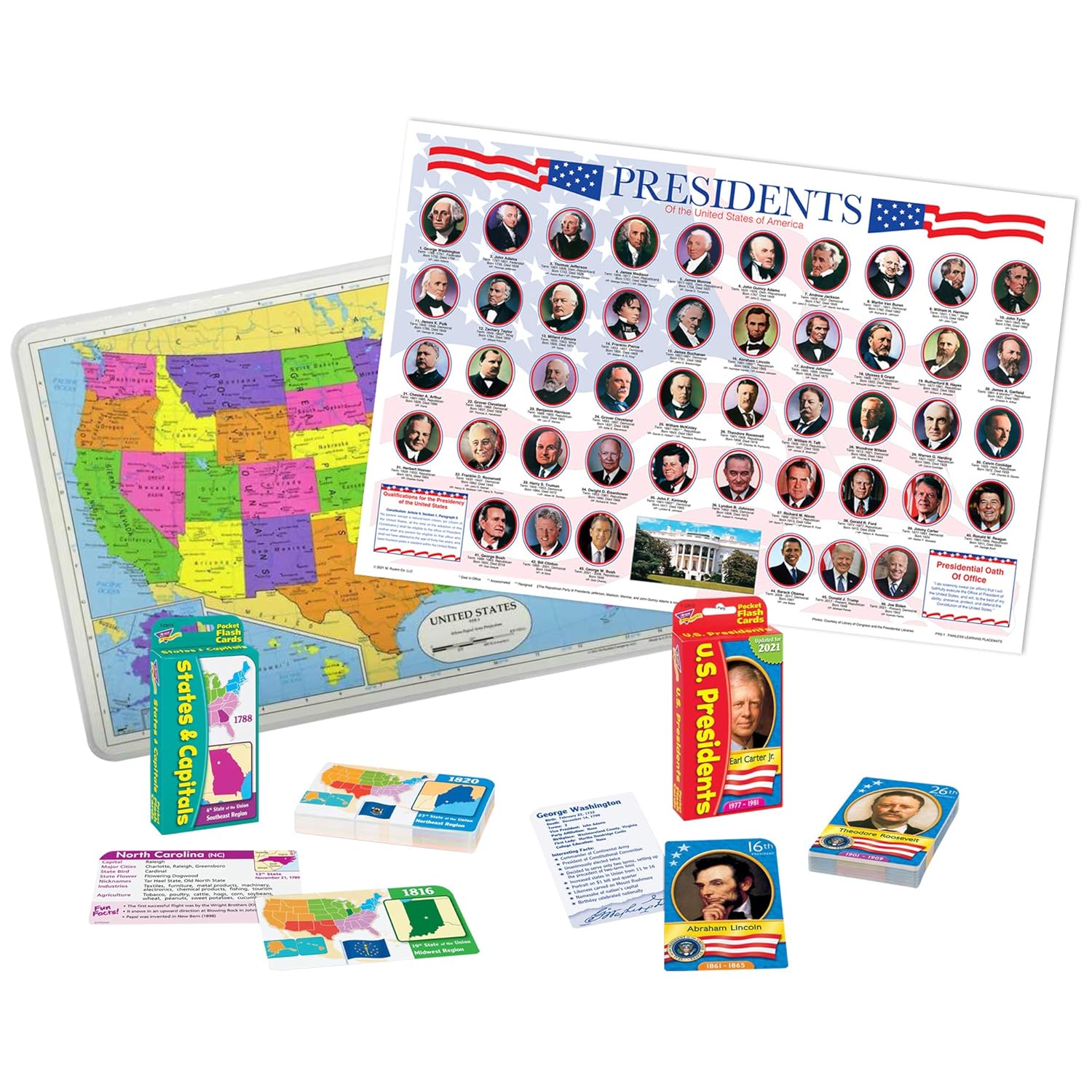 Great Choice Products Laminated Educational Placemats For Kids - Us ...