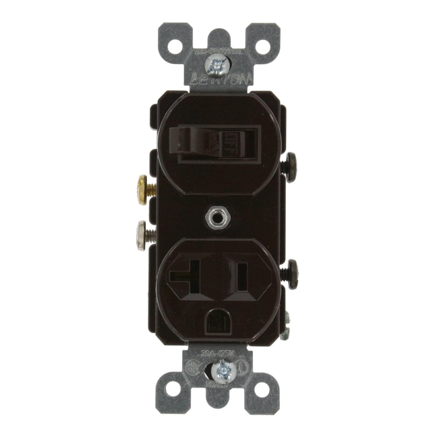 Leviton 5335 20 Amp, 120 Volt, Duplex Style Combination Single Pole ...
