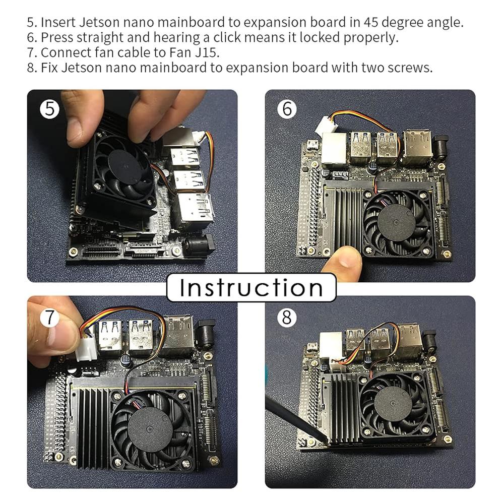 Great Choice Products Jetson Nano Fan Jetson Nano Aluminum Heatsink