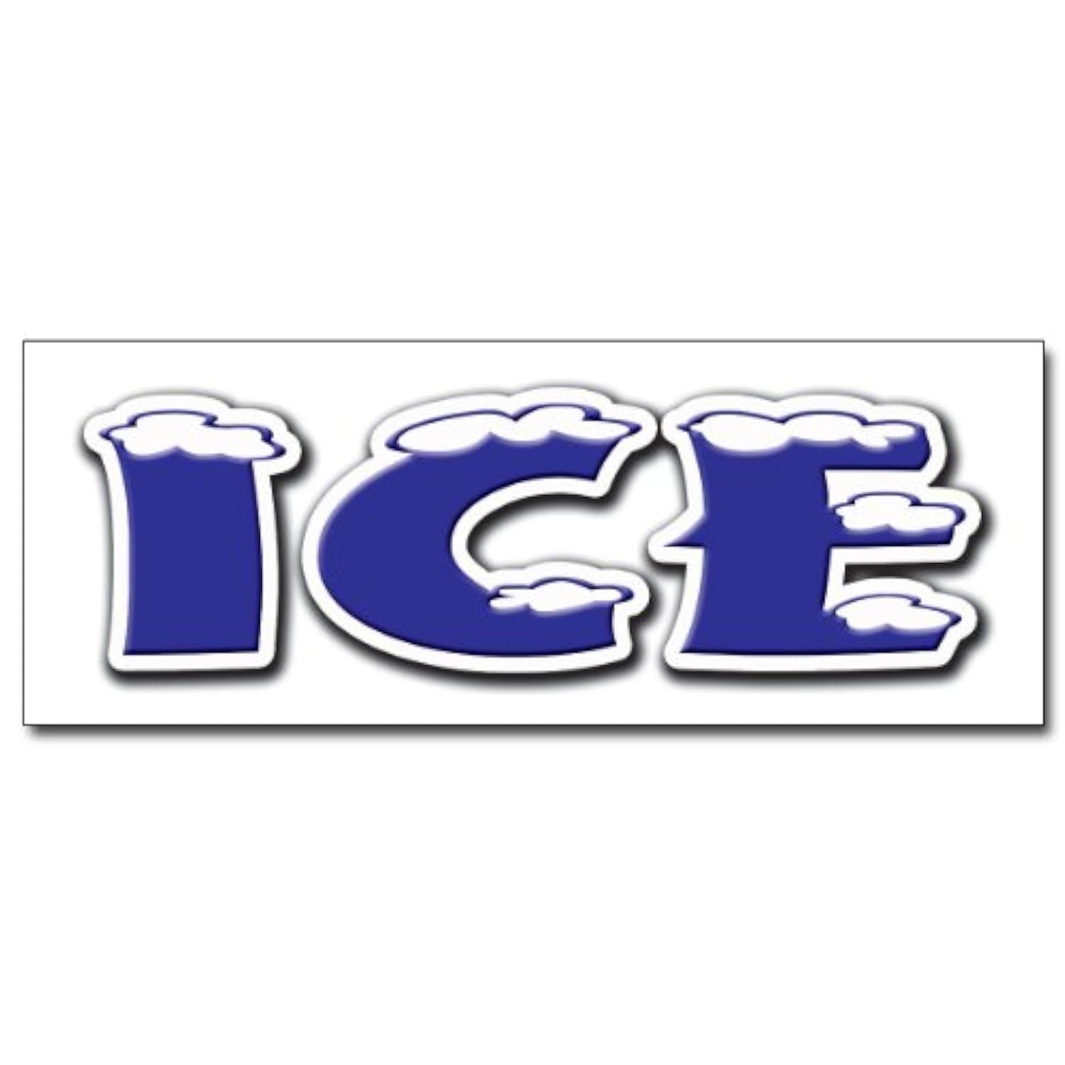 SignMission 24" ICE Decal Sticker Cold Store Machine Chest