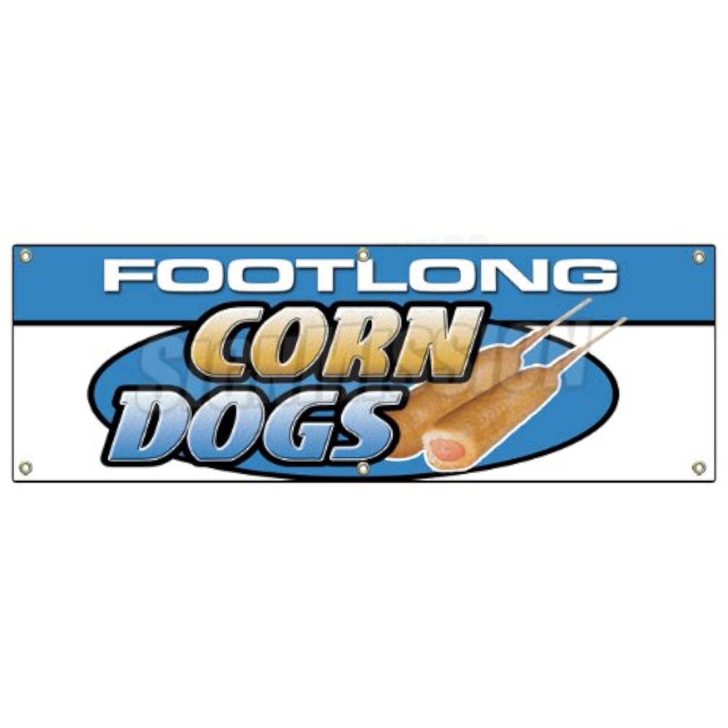 SignMission 72" FOOTLONG Corn Dogs Banner Sign deep Fried Batter Stick ...
