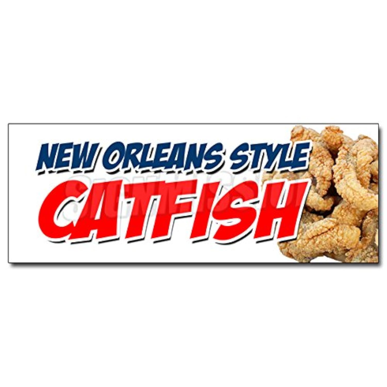 SignMission 12" New Orleans Style Catfish Decal Sticker Dinner Fresh ...