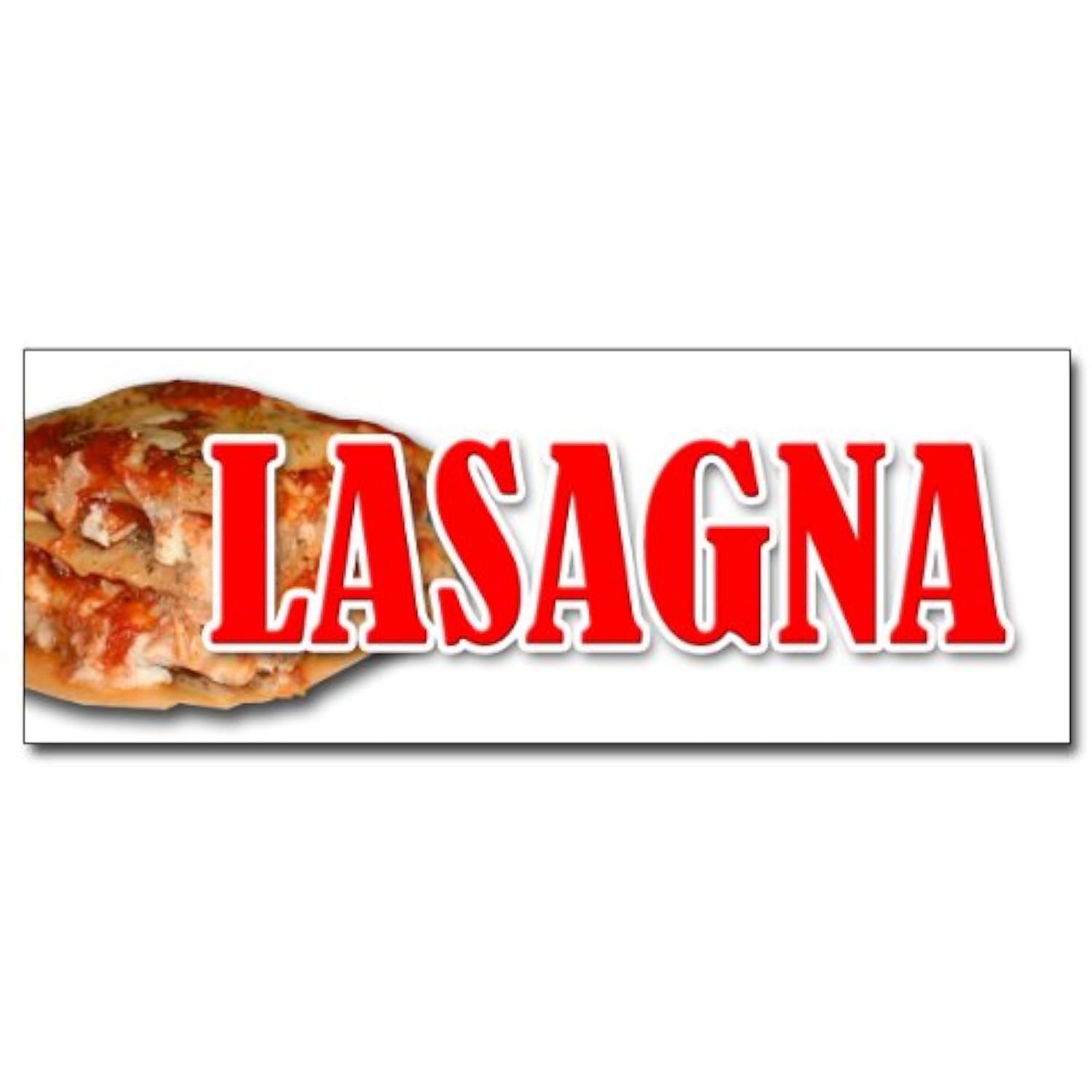 SignMission 12" Lasagna Decal Sticker Italian Food Casserole