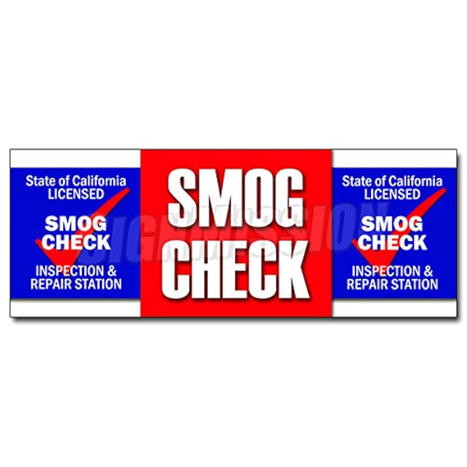 SignMission 12" SMOG Check Decal Sticker auto Automotive Pollution car ...