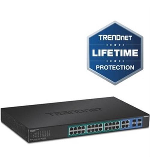 TRENDnet NEW TRENDnet TPE-5028WS 28-Port Web Smart PoE+ Switch; 24 x ...