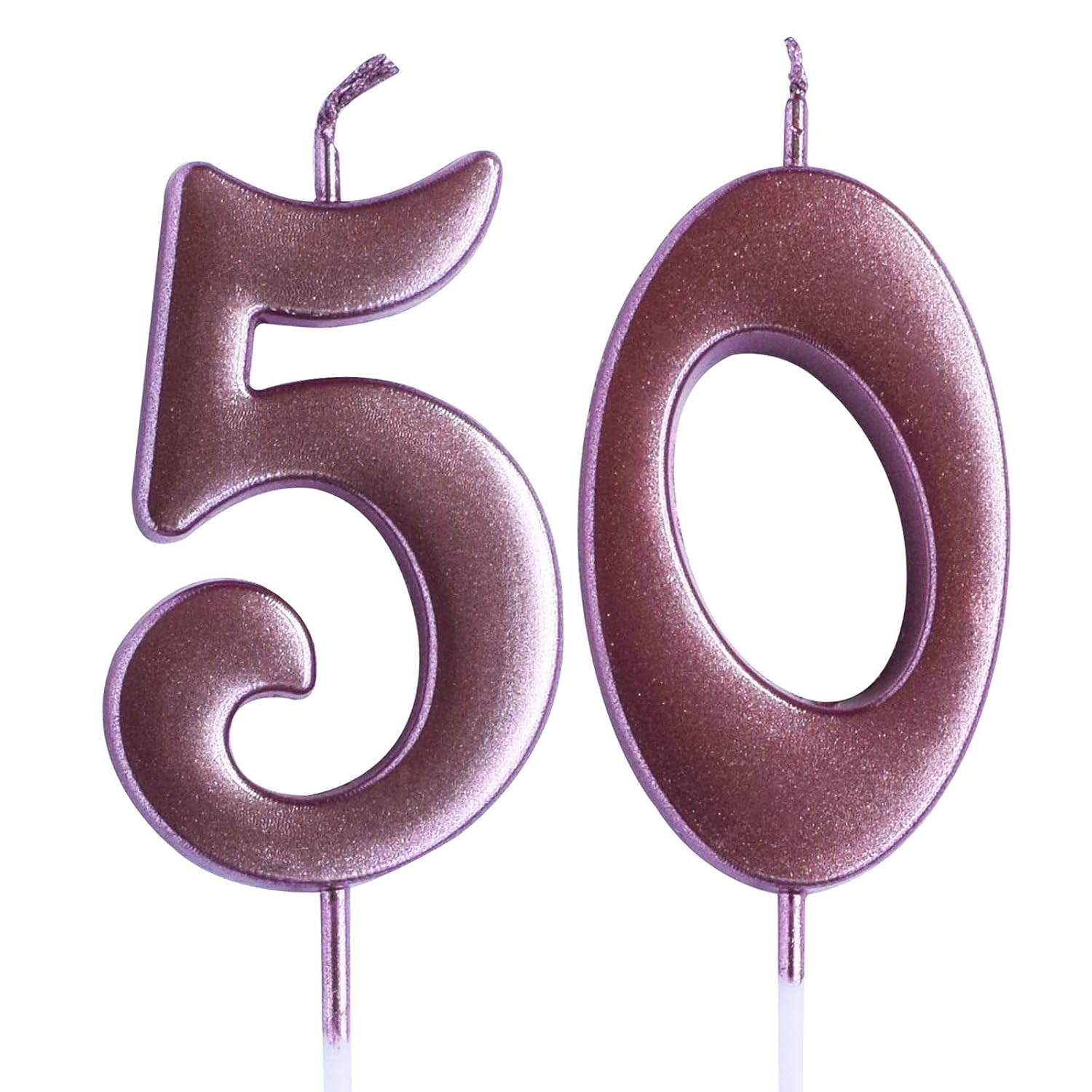 Great Choice Products Rose 50Th Birthday Candle, Number 50 Years Old ...