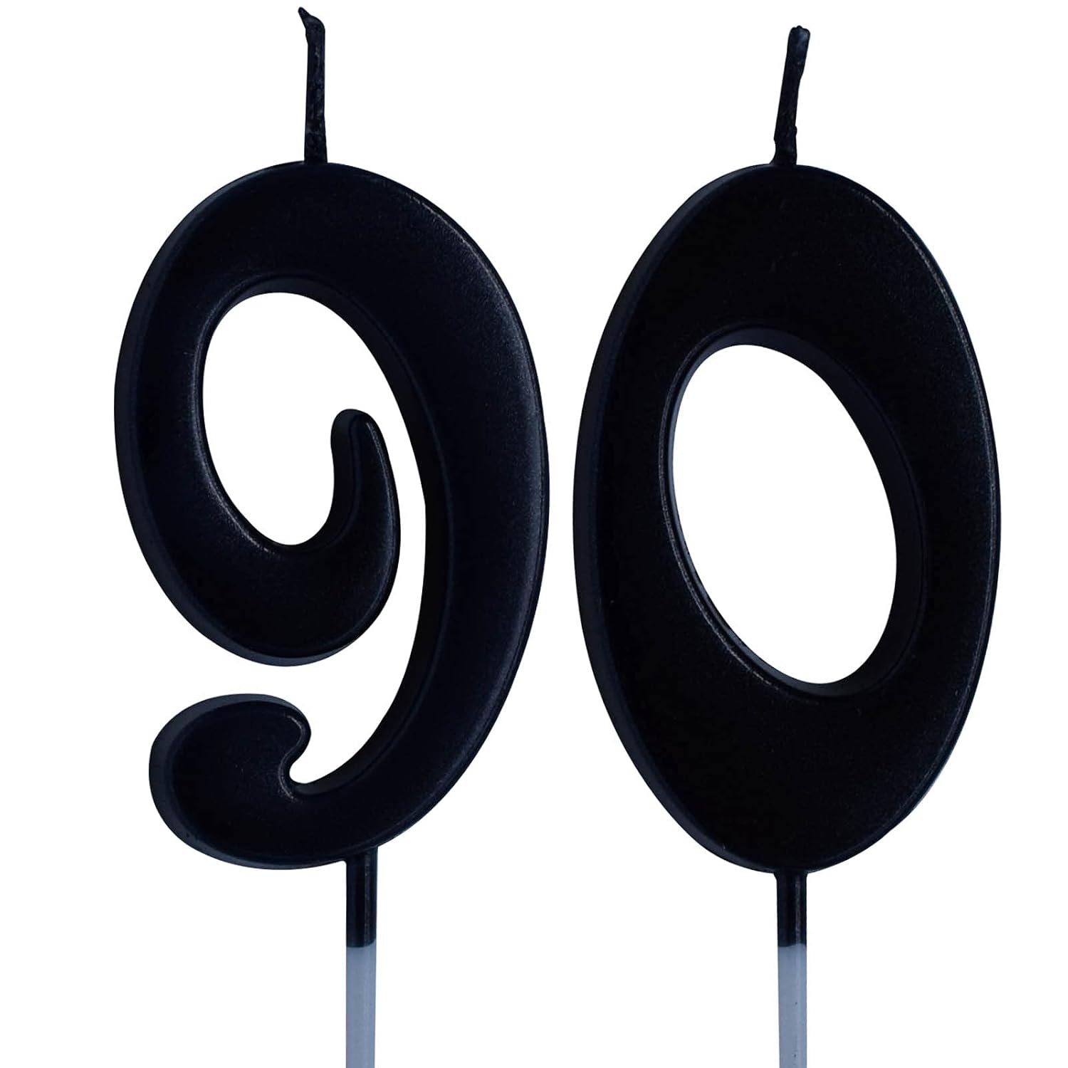 Great Choice Products Black 90Th Birthday Candle, Number 90 Years Old ...