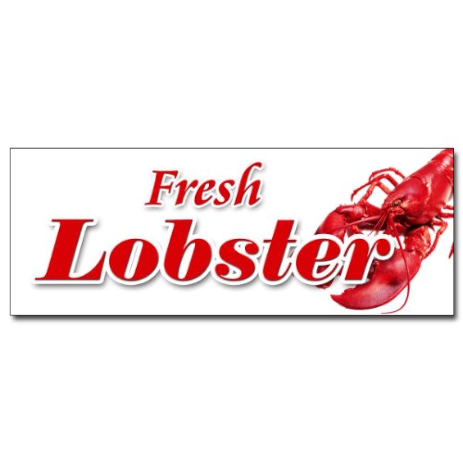 SignMission 36" Fresh Lobster Decal Sticker Lobsters Maine Florida Cold ...