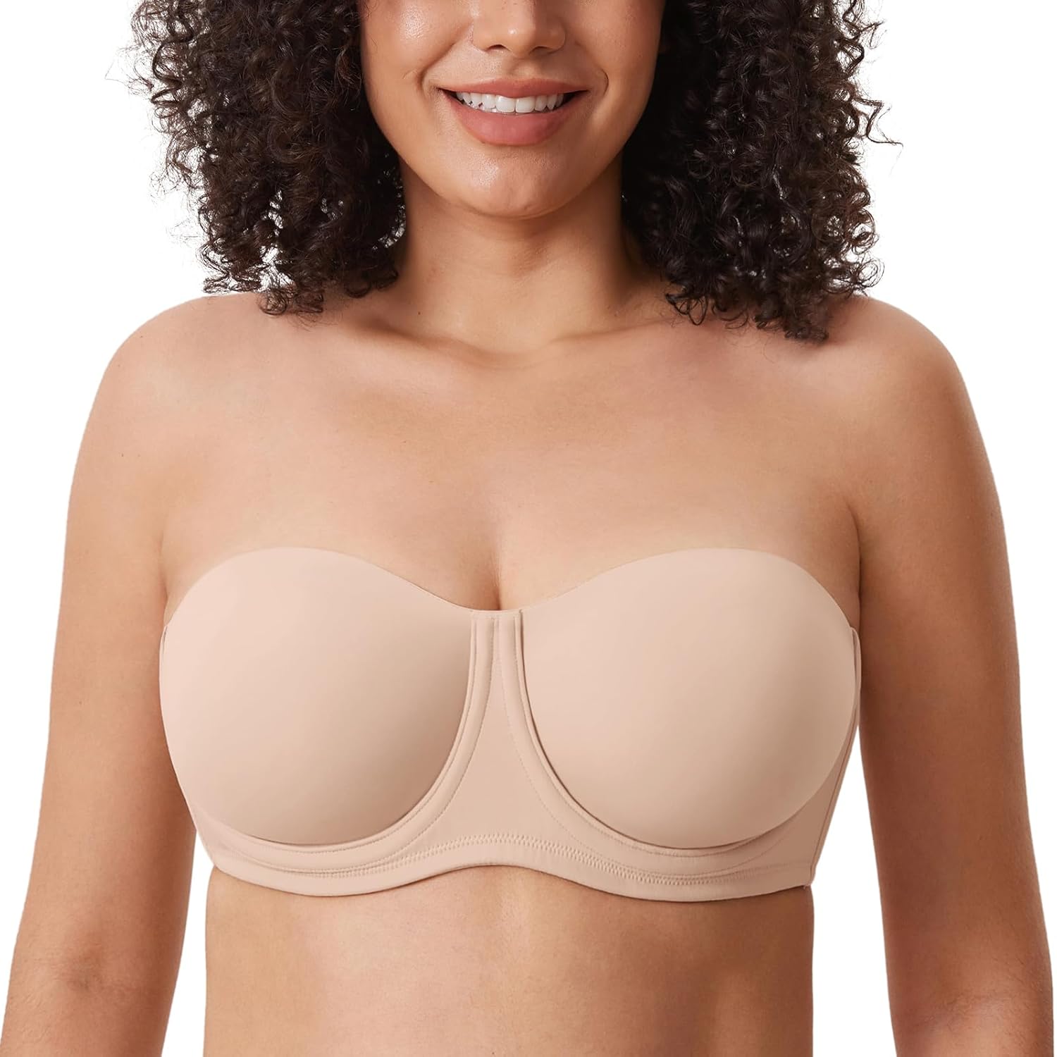 plus size strapless bras