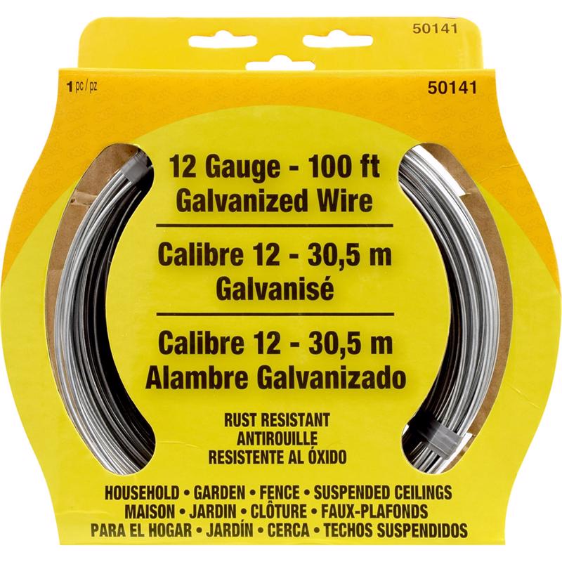 Ook 100 ft. L Galvanized Steel 12 Ga. Wire