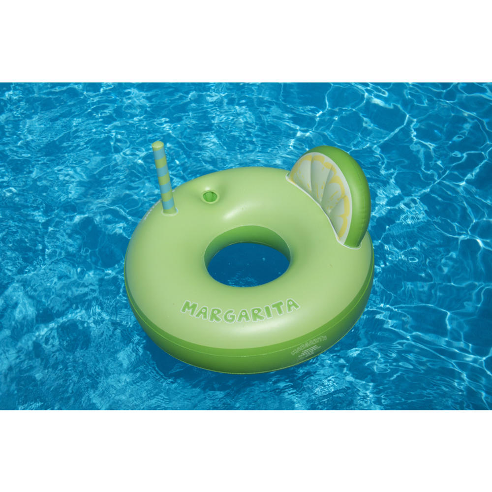 Swimline Green Vinyl Inflatable Margarita Ring Pool Float Swimline Green Vinyl Inflatable Margarita Ring Pool Float