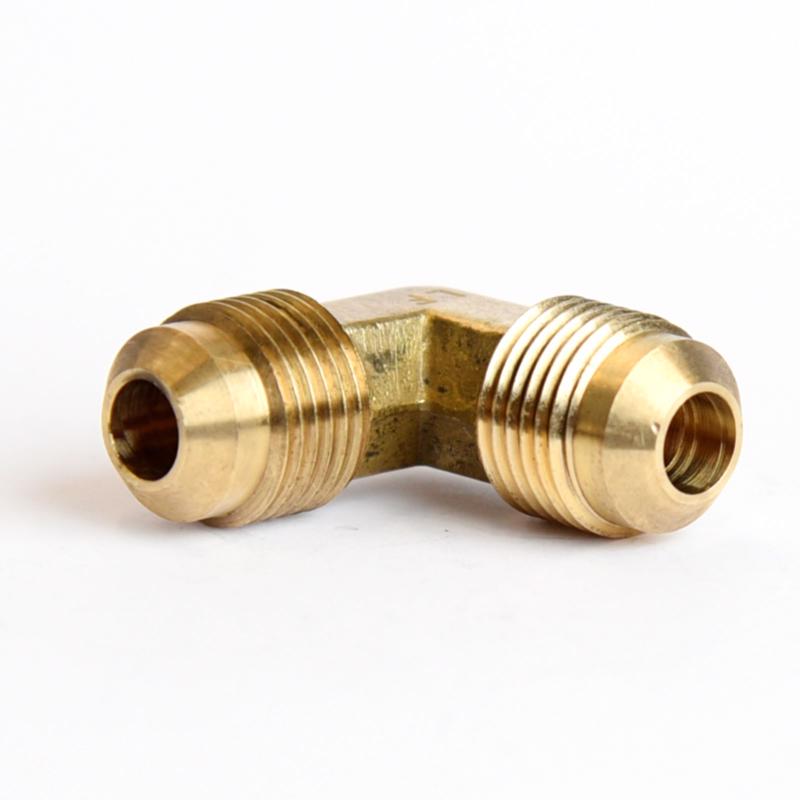 HOMEPLUS+ 3/8 in. Flare X 3/8 in. D Flare Brass 90 Degree Elbow