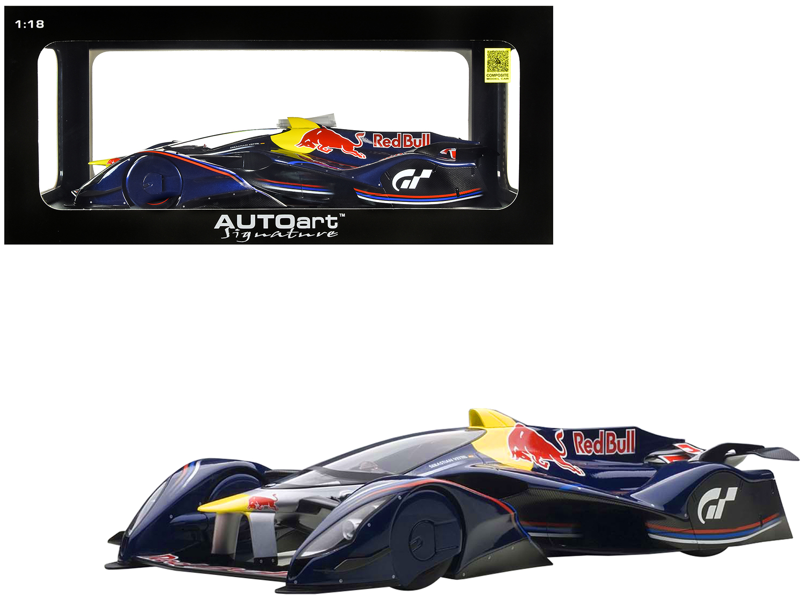 Autoart Red Bull X2014 Fan Car Red Bull Color Sebastian Vettel 1/18 ...