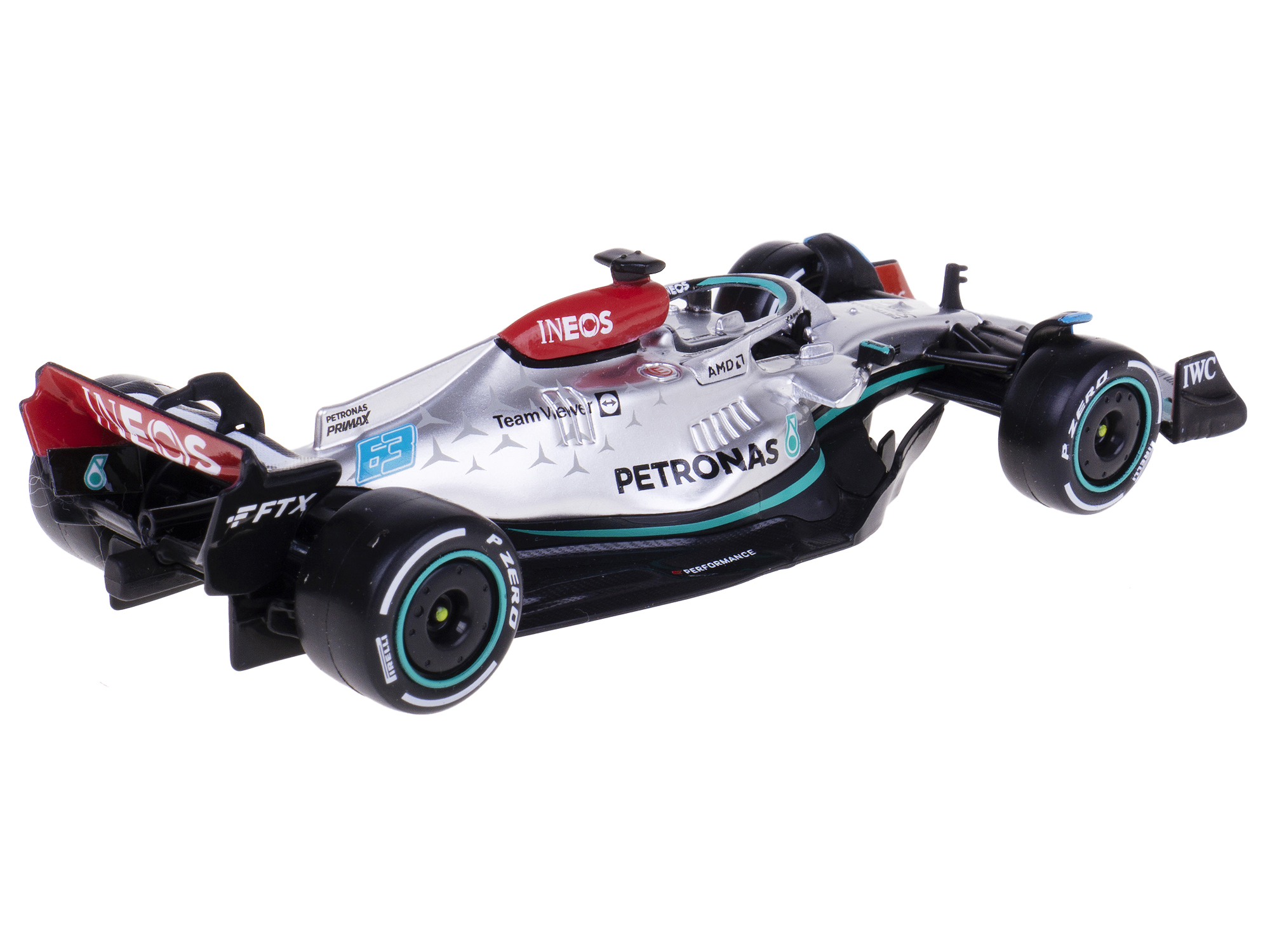 Bburago Mercedes-AMG F1 W13 E Performance #63 George Russell "F1 ...