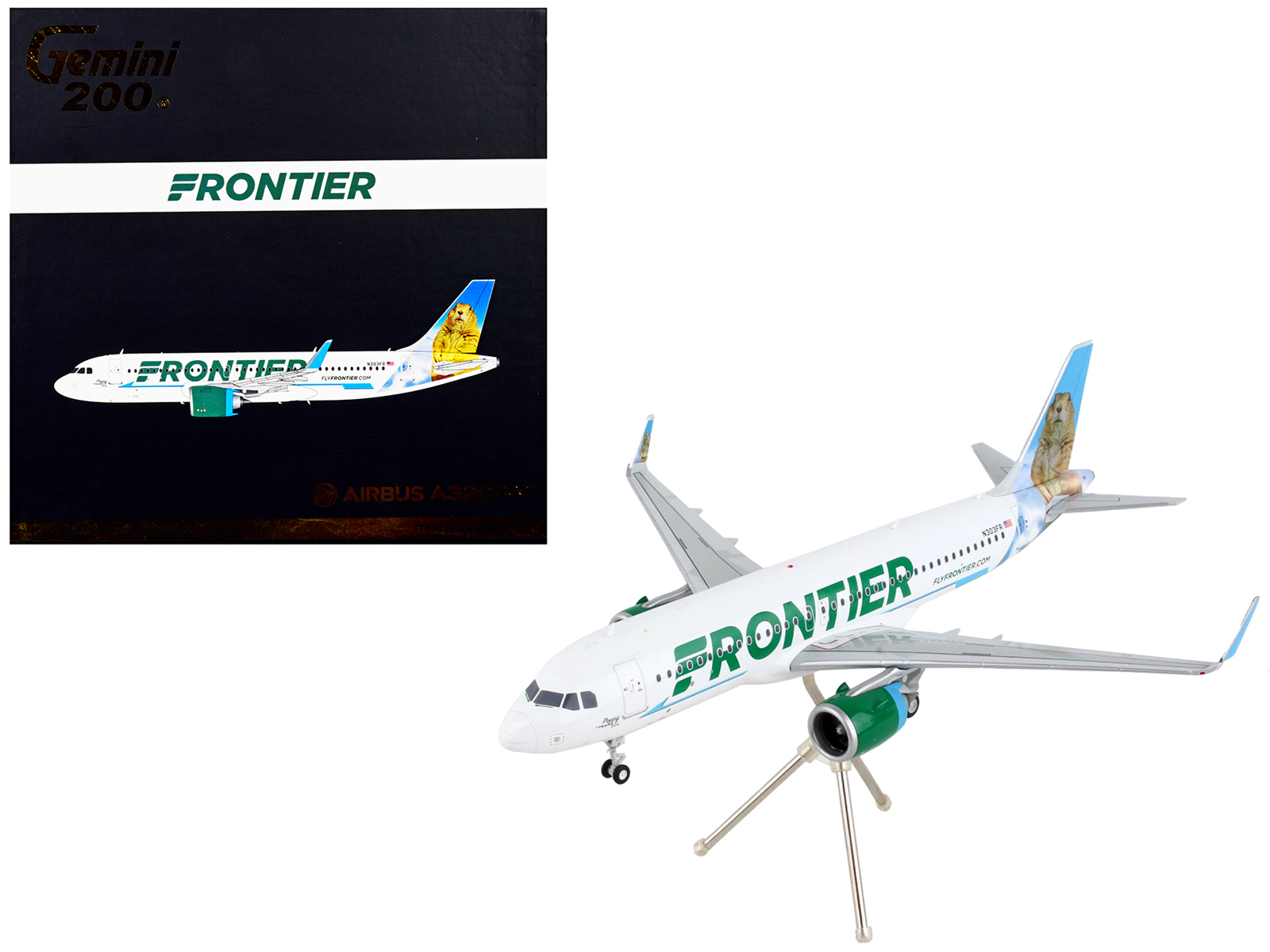 GeminiJets Airbus A320neo Commercial Aircraft "Frontier Airlines ...