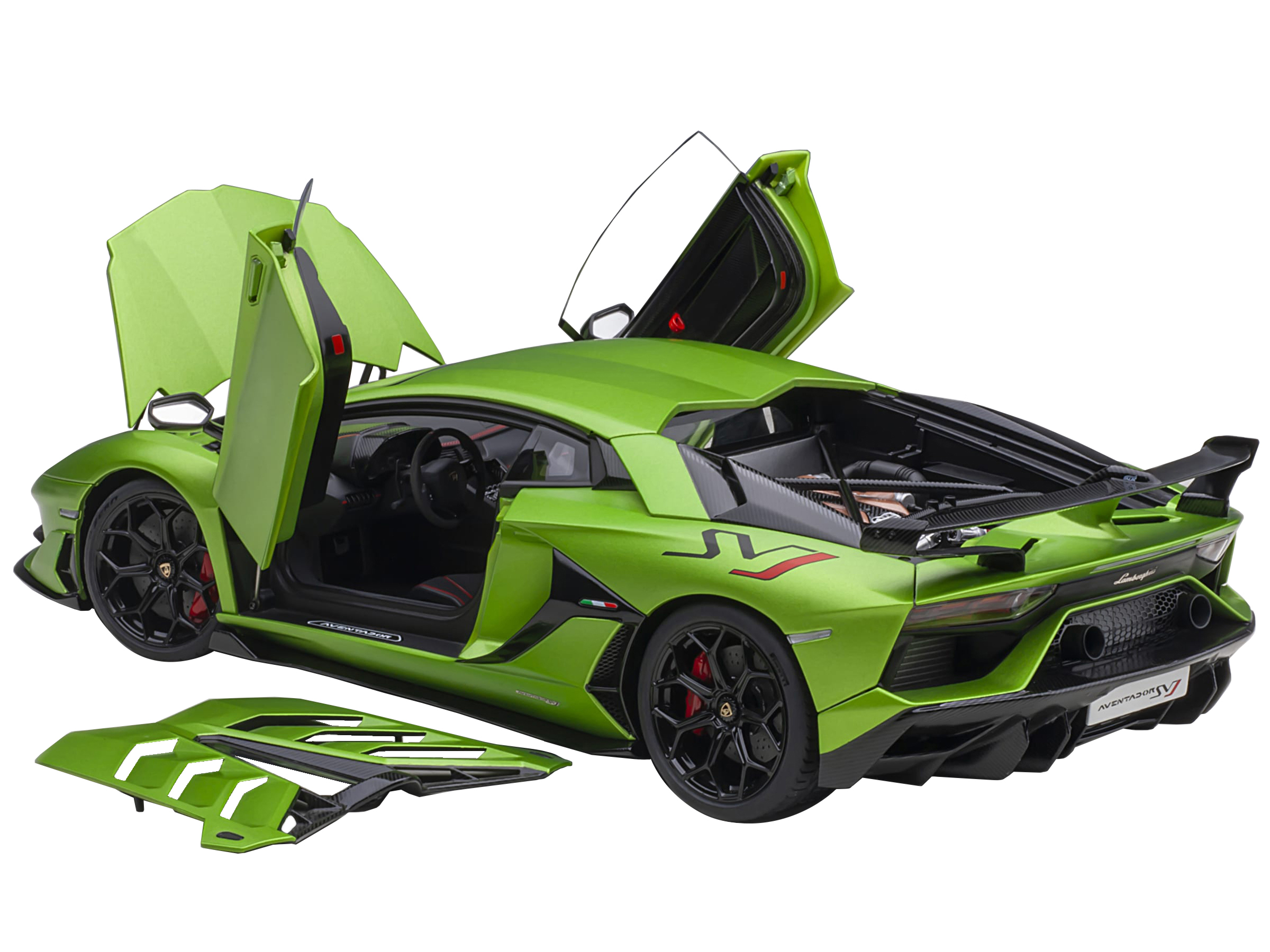 Autoart Lamborghini Aventador SVJ Verde Alceo Matt Green Metallic 1/18 ...