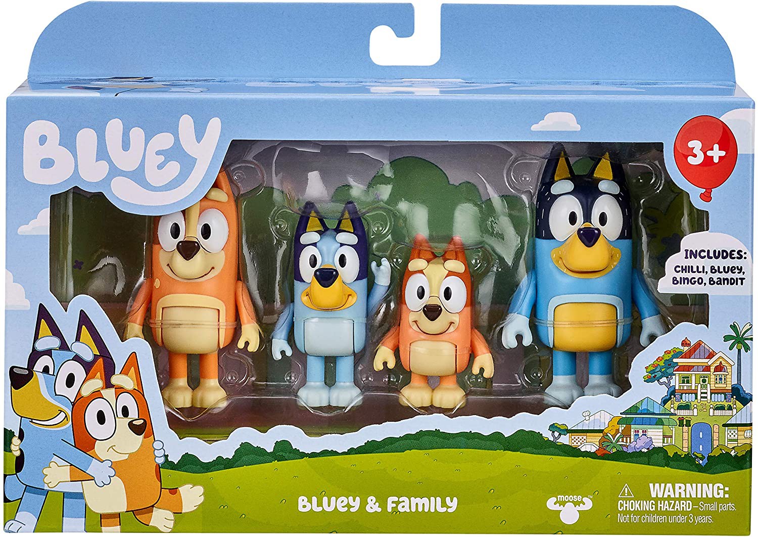 Bluey Store Bluey Bluey & Family Mini Figure 4-Pack [Bluey, Bingo, Mum ...