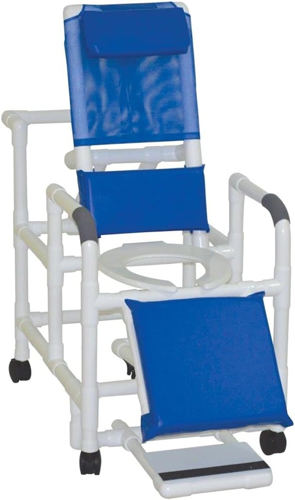 MJM International Corp. Reclining shower chair with deluxe elongated ...