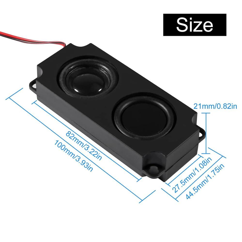 Thinkstar 4pcs Speaker 5 Watt 8 Ohm Double Cavity Mini Speaker Full