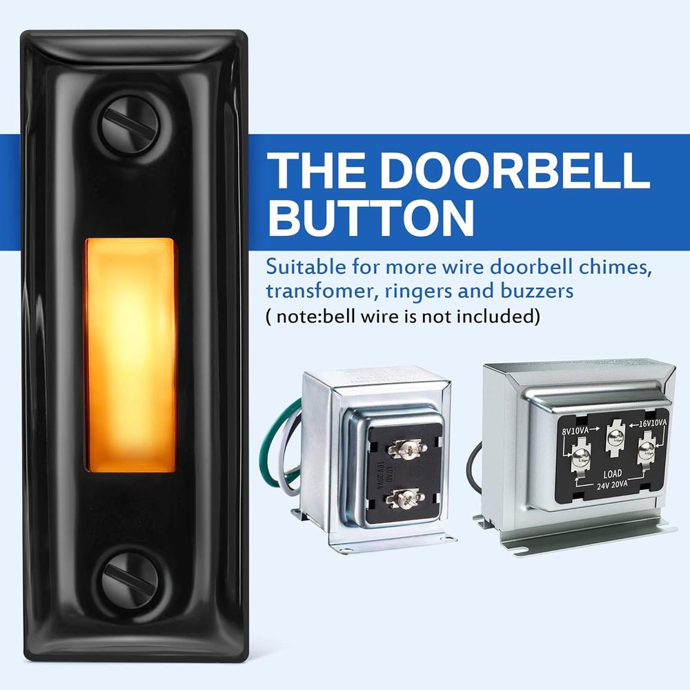 thinkstar Doorbell Push Button, Heavy Duty Metal Door Bell Wired Button ... thinkstar Doorbell Push Button, Heavy Duty Metal Door Bell Wired Button ...