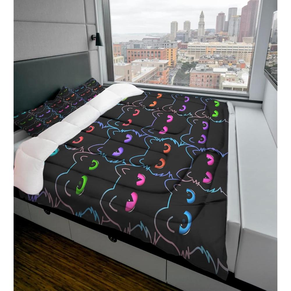 Thinkstar Cute Cartoon Cat Bedding Kids Twin Black Cat Comforter Set thinkstar-cute-cartoon-cat-bedding-kids-twin-black-cat-comforter-set