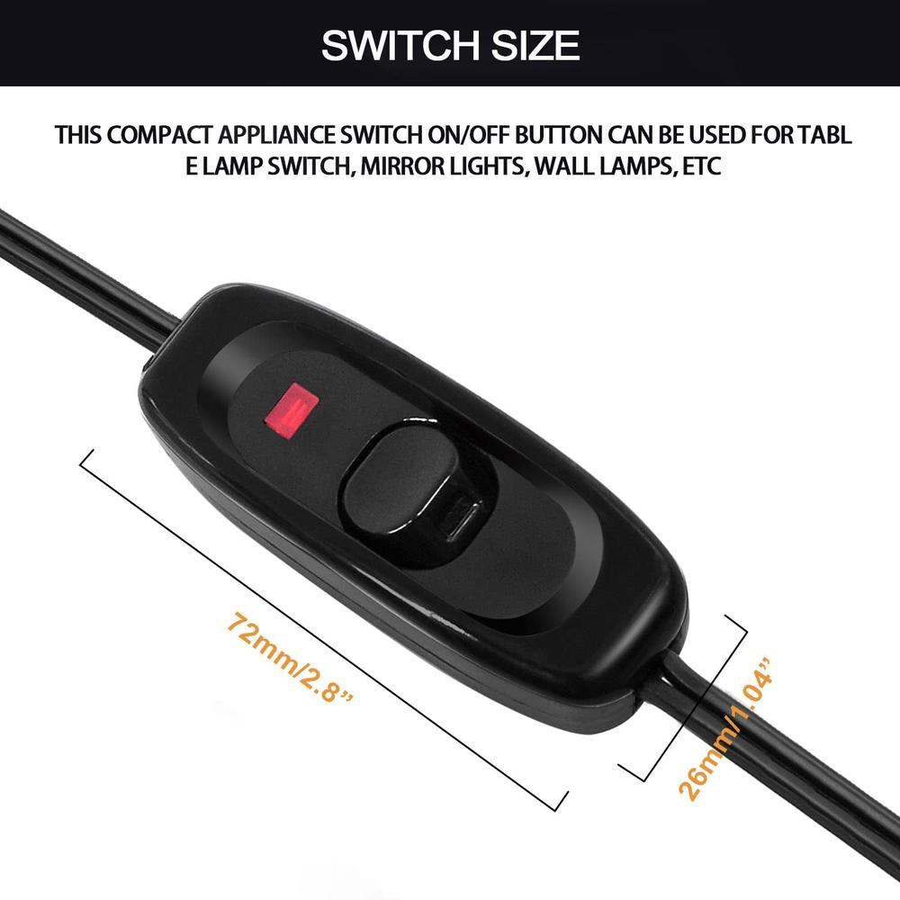 thinkstar Appliance Inline Cord Switch Black Ac 250V 10A Heavy Duty ... thinkstar Appliance Inline Cord Switch Black Ac 250V 10A Heavy Duty ...